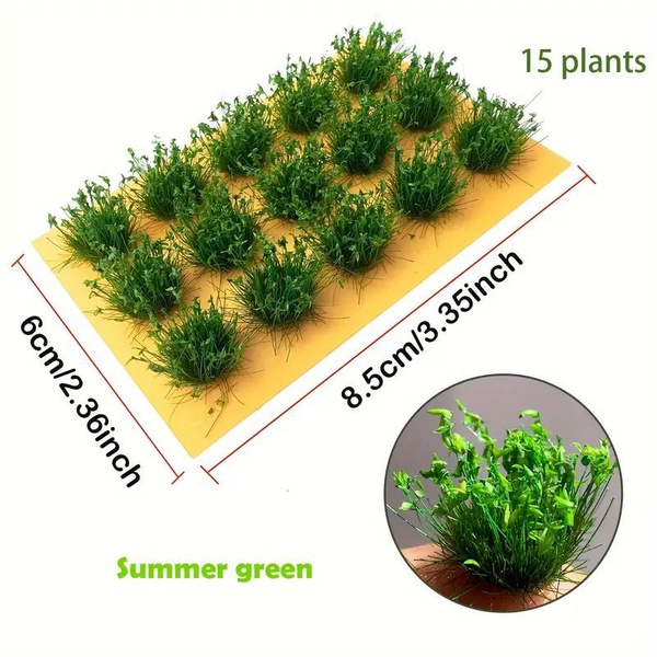15 упаковок искусственных цветов и травы, мини-модели растений, масштаб ...