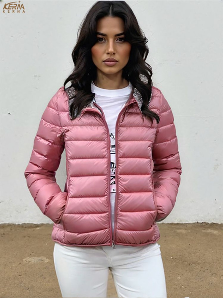 Куртка Женский KERNA розовый Велюр натуральный, размер 56 Зима Гусиный пух Китай купить c ...