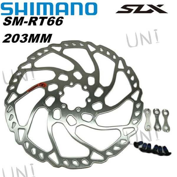 Тормозной диск Shimano SM-RT66, 203мм, крепление 6 болтов, нержавеющая ...