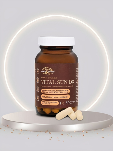 Vital Sun D3 5000 IU 125 mcg 60 veg caps Sacred Leaves / Витамин D-3 ...
