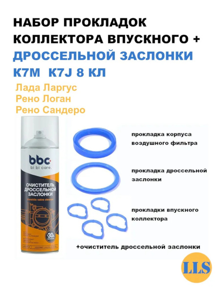 Прокладки впускного коллектора и дроссельной заслонки Рено Логан, Лада ...