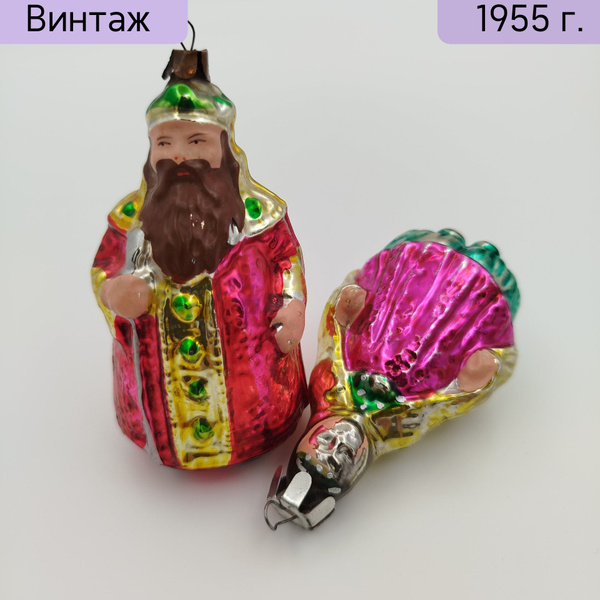 Набор из двух ёлочных игрушек "Царь Дадон" и "Шамаханская царица" из ...