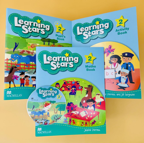 Learning Stars 2 Level 2 Полная комплектация: учебник, рабочая тетрадь ...