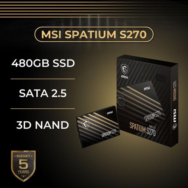 480 ГБ Внутренний SSD-диск MSI S270 (SPATIUM S270 480GB MSI) - купить ...
