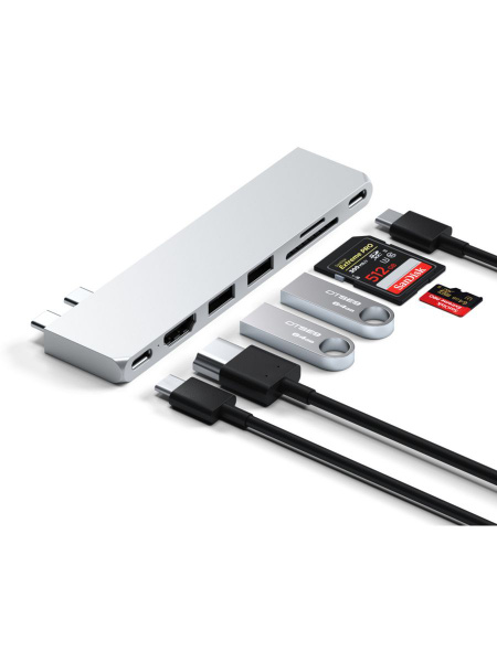 Адаптер Satechi USB-C Pro Hub Slim Adapter - купить с доставкой по выгодным ценам в интернет ...