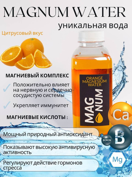 MAGNESIUM WATER MAGNUM Вода Питьевая Негазированная 500мл. 12шт ...