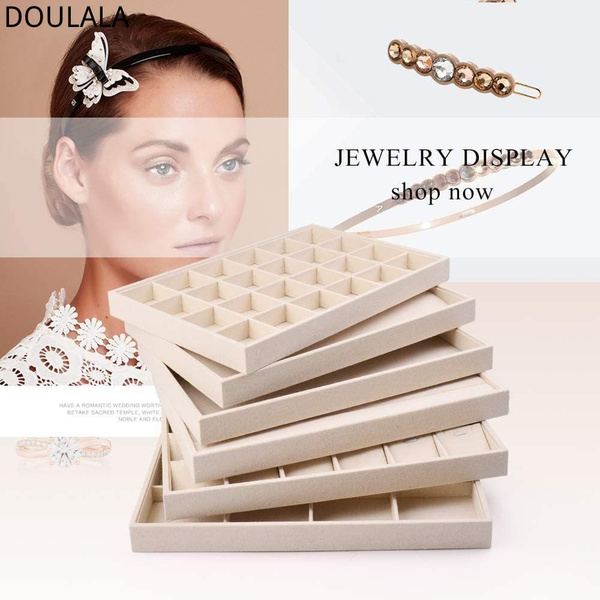 DOULALA Льняные Лотки Для Ювелирных Изделий, Держатель Для Украшений, 35 X 24 X 3,3 СM, 1 ШT ...