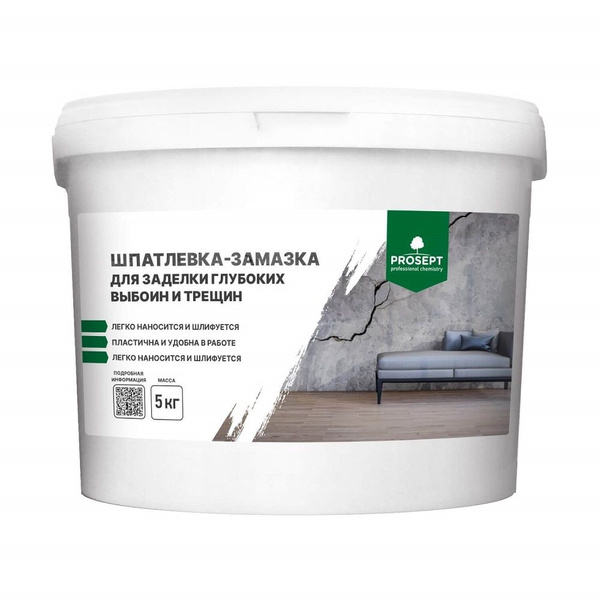 Характеристики Шпатлевка-замазка для заделки глубоких выбоин и трещин ...