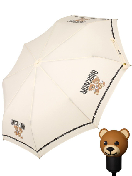 Зонт Moschino, Полный автомат, 3 сложения, бежевый купить по низкой ...