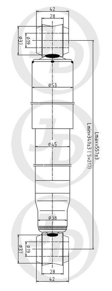 Амортизатор масляный задний /444269/ Исузу IS Elf 250 NKR_long rigid ...