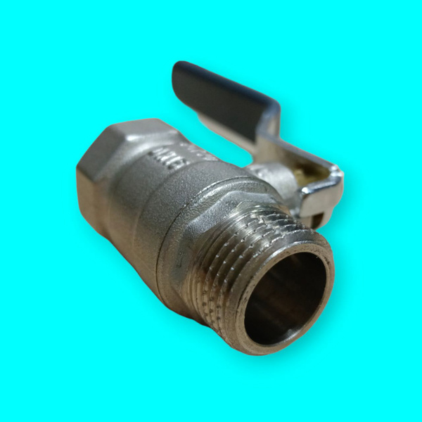 Кран шаровый 1/2" AQUALINK(ВОДА) DN- 15 ручка г/ш латунь, белый ...