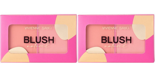 Vivienne Sabo Палетка румян Naturel шелковистая текстура со светоотражающими частицами, тон 02 ...