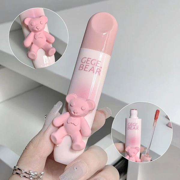 Помада для губ, Gege bear, матовый, водостойкий, не легко отбеливается, легко наносится макияж ...