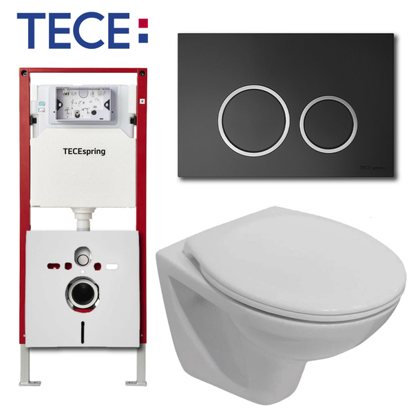 Комплект унитаза c инсталляцией TECE, направление выпуска: Горизонтальное (в стену), 8.2137.0 ...