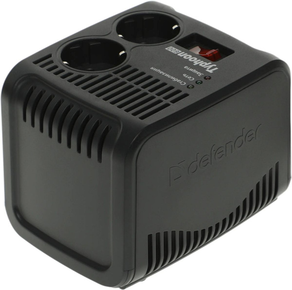 Стабилизатор напряжения Defender AVR Typhoon 600 черный 99032 купить по ...