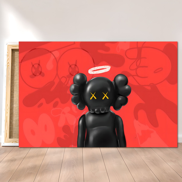 Картина на холсте "KAWS 9" (70х100см) - купить по низкой цене в интернет-магазине OZON (1503087036)