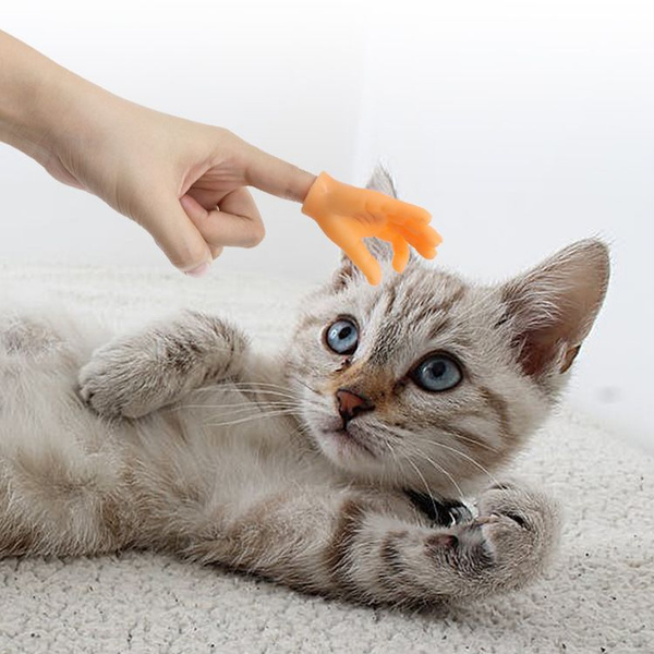 Игрушка для кошек щекоталки Маленькие ручки на палец - купить с ...