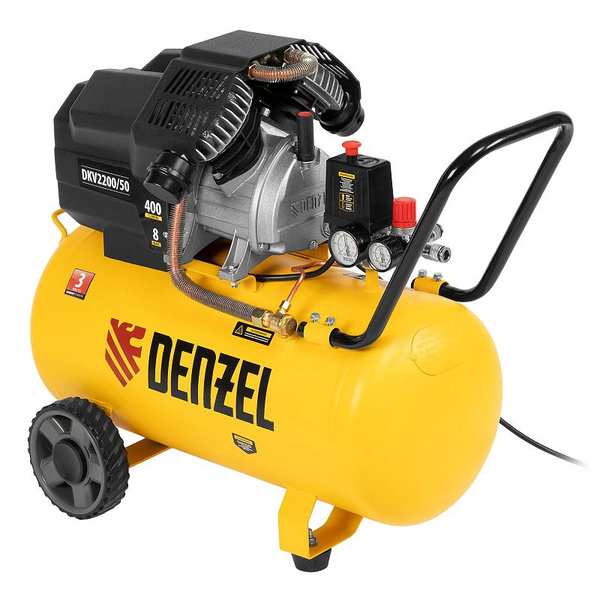 Компрессор Масляный Denzel, 2200 Вт - купить по выгодным ценам в ...