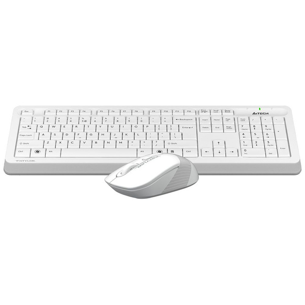 Клавиатура мышь A4tech Fstyler Fg1010 белый серый Usb беспроводная