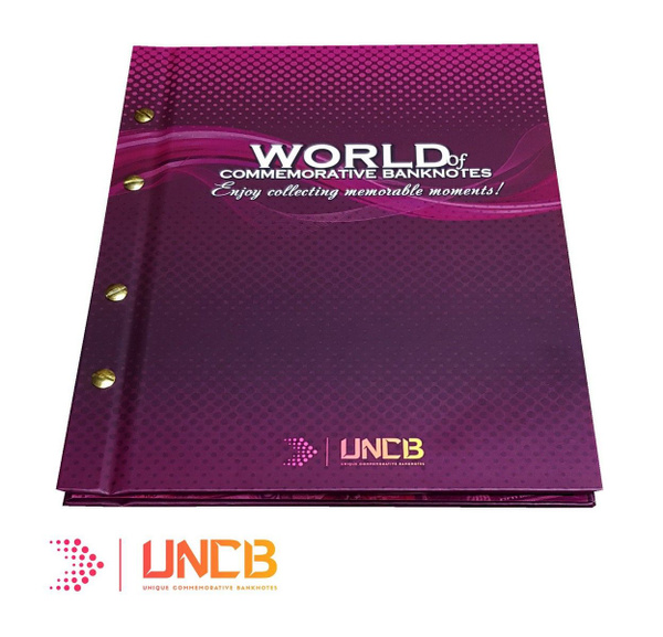 АЛЬБОМ для коллекционных, памятных банкнот. UNCB. 11 листов, на 33 ...