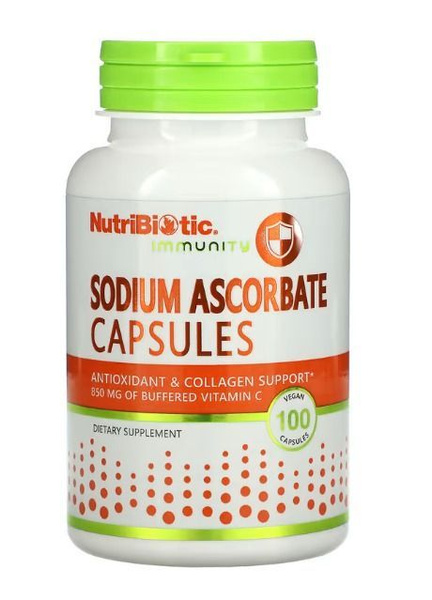 Nutribiotic Immunity sodium ascorbate 100 caps, Витаминно-минеральный ...