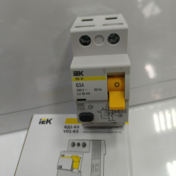 IEK УЗО 2P 63А 30мА AC - купить с доставкой по выгодным ценам в интернет-магазине OZON (1525809811)