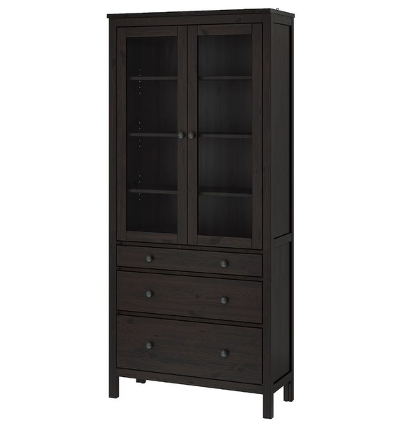 Шкаф-витрина ММЦ Икеа HEMNES ХЕМНЭС/MIRA, 90x37x197 см - купить по ...
