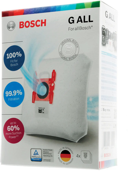 Bosch BBZ41FGALL Мешок для сбора пыли для пылесосов (тип G) - купить с ...