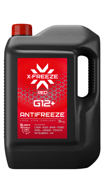 Антифриз X-Freeze G12+ красный, Готовый раствор купить по выгодной цене в интернет-магазине OZON ...