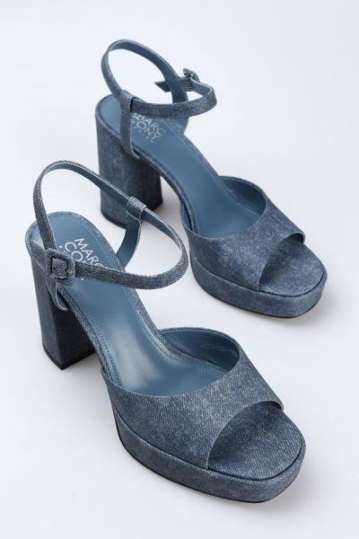 Босоножки Женский MARC CONY Каблук + платформа Натуральная кожа, размер 37 Открытый нос R ...