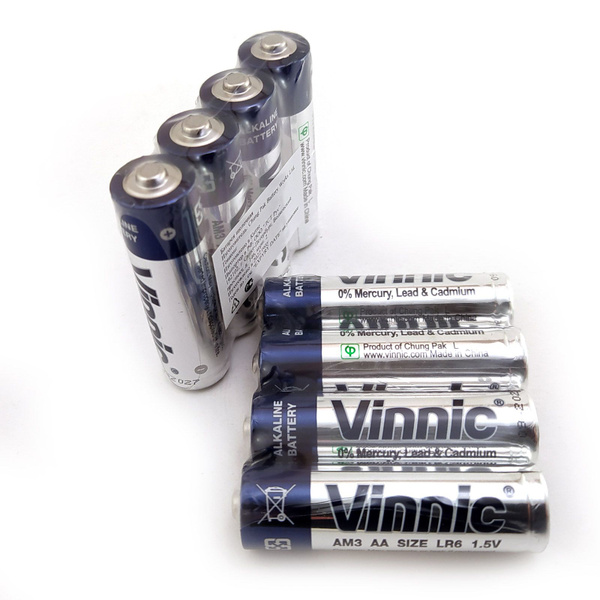 Батарейка (8шт) щелочная VINNIC LR6 (AA) 1.5В (пэ4) - купить с ...