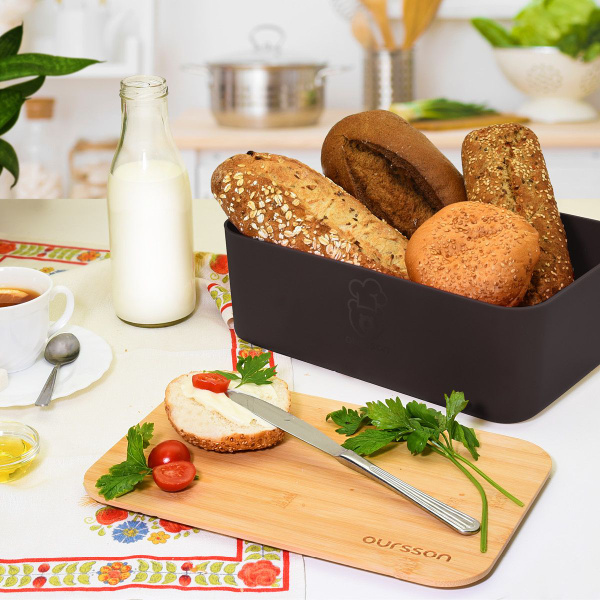 Хлебница Oursson, 29.6х19.6х11.1 см, ABS пластик, Бамбук купить c доставкой на OZON по низкой ...
