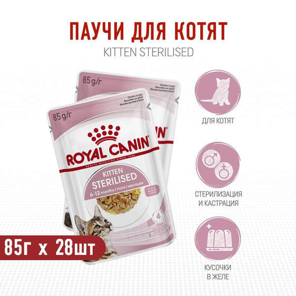 Royal Canin Kitten Sterilised влажный корм для стерилизованных и ...