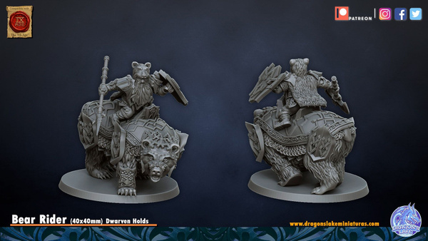 Миниатюра Warhammer Гномы Dwarf Bear Rider 2 - купить с доставкой по ...