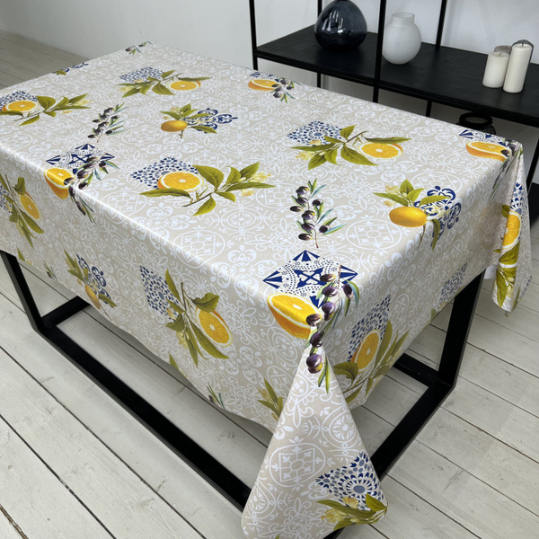 Скатерть на стол водоотталкивающая, праздничная клеенка на кухню ...