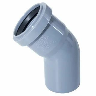 Угол (отвод) 50мм*45 градусов канализационный купить на OZON по низкой ...