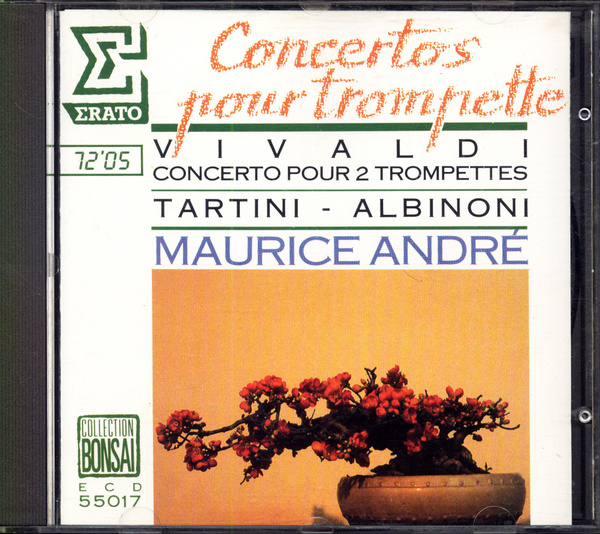 CD Maurice Andre. Concertos Pour Trompette (France, Erato, ECD 55017 ...