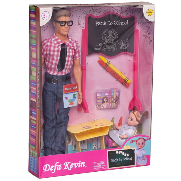 Кукла Defa Kevin Учитель иученица на уроке в наборе с игровыми ...