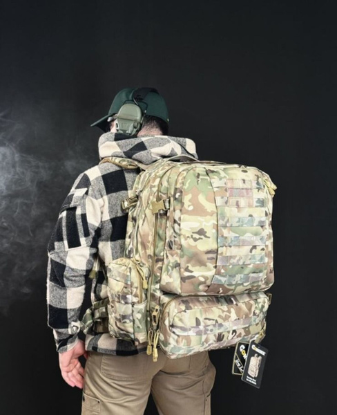 Рюкзак тактический Gongtex (Diplomat) 50 литров/баул походный военный, армейский для охоты и ...