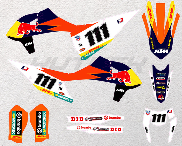 Графика на мотоцикл КТМ (2020-2023) Red bull (28) (толщина 650 мкм ...