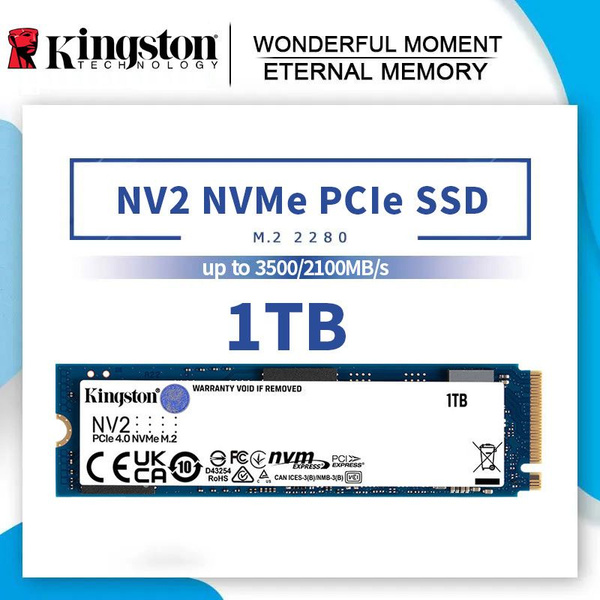 1 ТБ Внутренний SSD-диск M.2 nv2 (kingston nv2 1tb PCIE4.0 M.2 NVMe ...