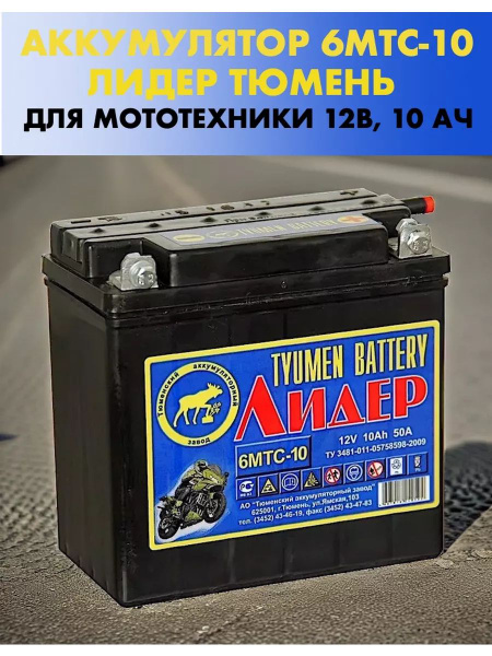 Аккумулятор для мототехники Тюменский аккумуляторный завод 6МТС-10 ...