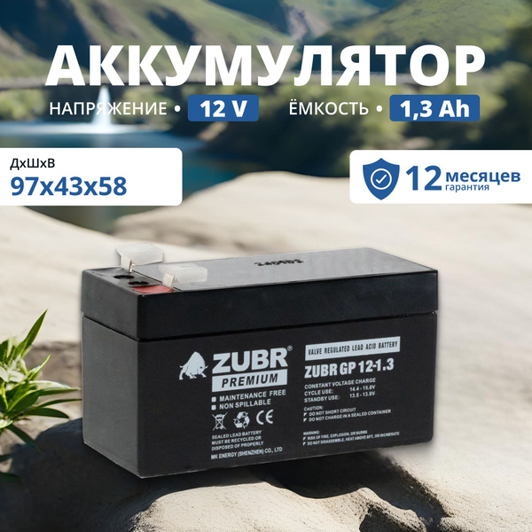 Батарея для ИБП ZUBR купить по выгодной цене в интернет-магазине OZON (1575236893)