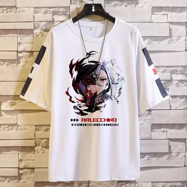 Футболка Genshin Impact, размер 50, цвет белый, Полиэстер/Спандекс ...