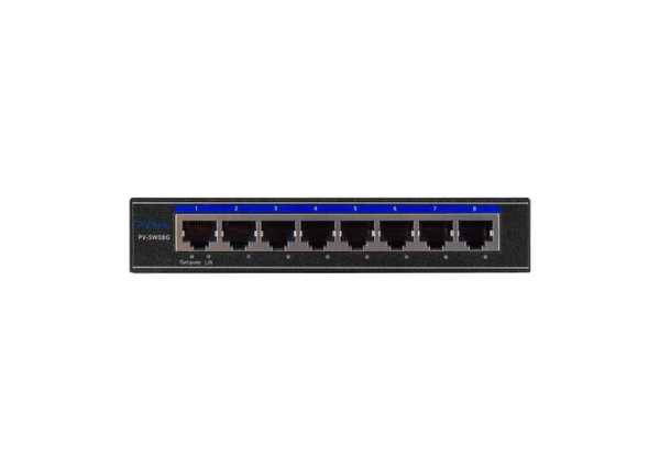 Коммутатор PV-Link PV-SW08G - 8xLAN 1000 Мбит/с, питание от 12 В ...