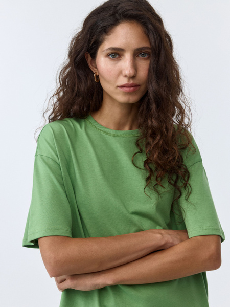 Футболка Sela, размер 44, цвет зеленый, 100% Хлопок - купить по выгодной цене в интернет ...