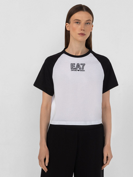 Футболка EA7, размер 46, 48, цвет черный, хлопок 100% - купить по выгодной цене в интернет ...