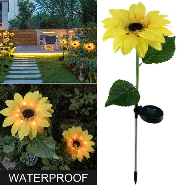Солнечный Светильник В Форме Подсолнуха На Солнечной Энергии Водонепроницаемый Светильник Для