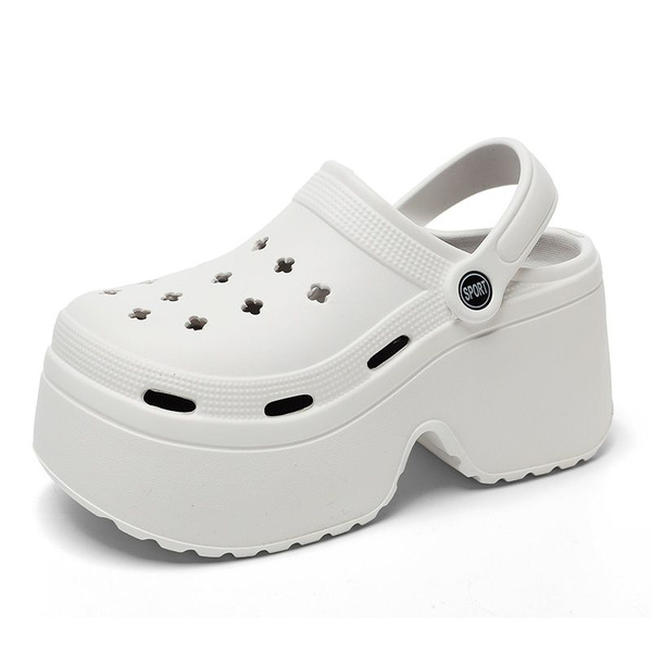 Сабо Женский SARIWEN EVA, размер 36 Толстая подошва, Водоотталкивающая пропитка Танкетка Бант ...