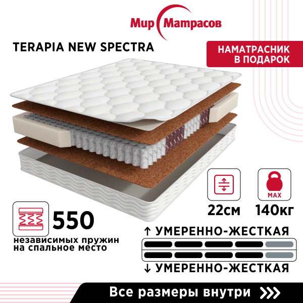 Матрас Мир Матрасов Spectra серия Terapia New_200, С зональным ...